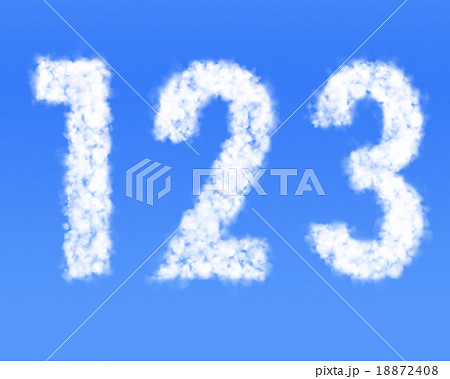 Cloud Numbers, clouds in shape of figure 1 2 3の写真素材 [18872408] - PIXTA