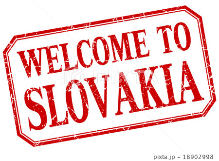 Slovakia - welcome red vintage isolated labelのイラスト素材 [18902998] - PIXTA