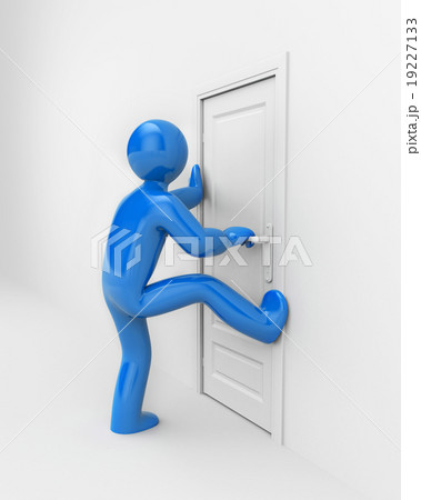 3D Man wants to enterのイラスト素材 [19227133] - PIXTA