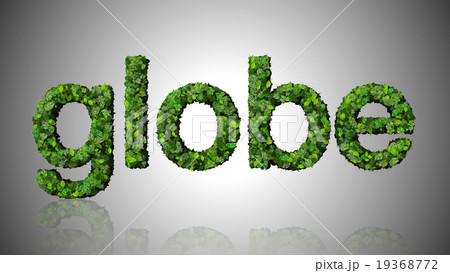 Word globe made from green leavesのイラスト素材 [19368772] - PIXTA