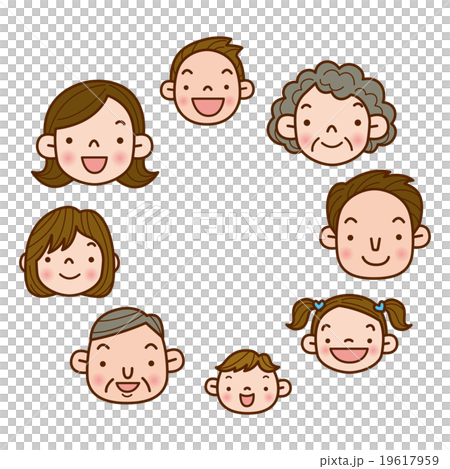 Family face 01 - Stock Illustration [19617959] - PIXTA