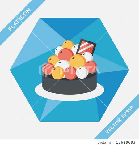 fruit tart flat icon with long shadow,eps10のイラスト素材 [19629693] - PIXTA