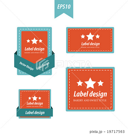 red and blue retro color style setのイラスト素材 [19717563] - PIXTA