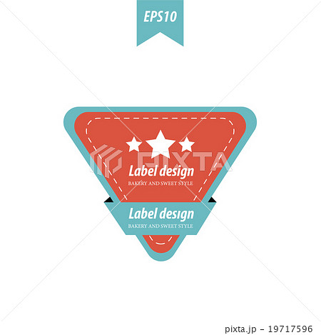 Design Triangle label red and blue colorのイラスト素材 [19717596] - PIXTA