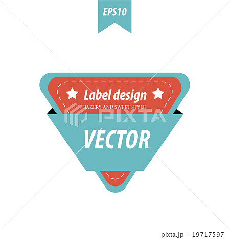 Design Triangle label red and blue colorのイラスト素材 [19717597] - PIXTA