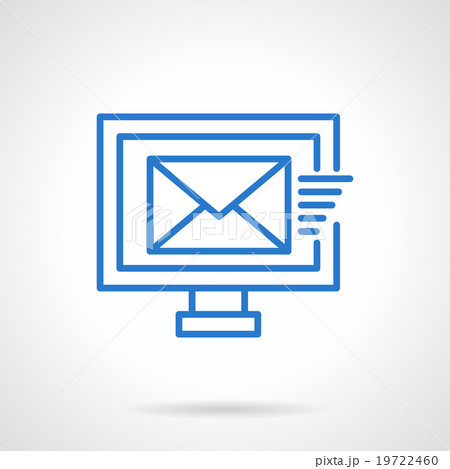 Mailing sign blue line vector iconのイラスト素材 [19722460] - PIXTA