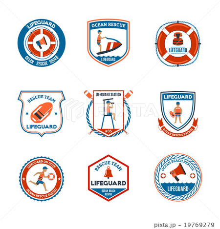 Lifeguard Emblems Setのイラスト素材 [19769279] - PIXTA