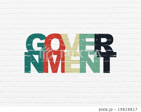 Politics concept: Government on wall backgroundのイラスト素材 [19828817] - PIXTA