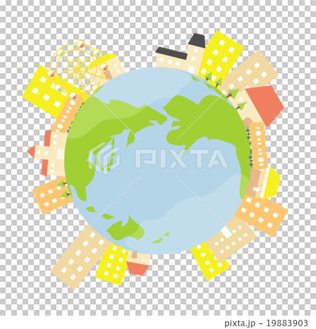 Earth and townscape - Stock Illustration [19883903] - PIXTA