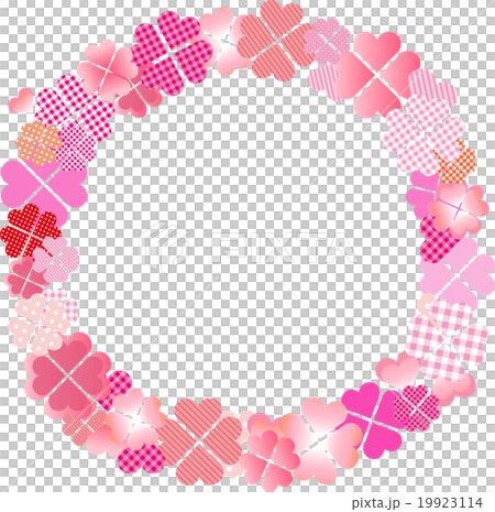 Four leaf clover frame pink - Stock Illustration [19923114] - PIXTA