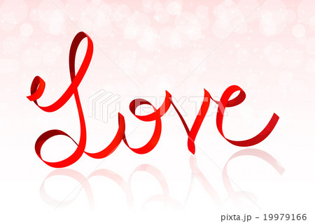 Red ribbon love backgroundのイラスト素材 [19979166] - PIXTA