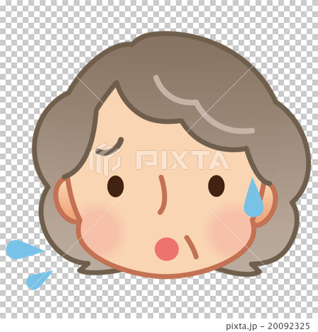 Elderly worried grandma - Stock Illustration [20092325] - PIXTA