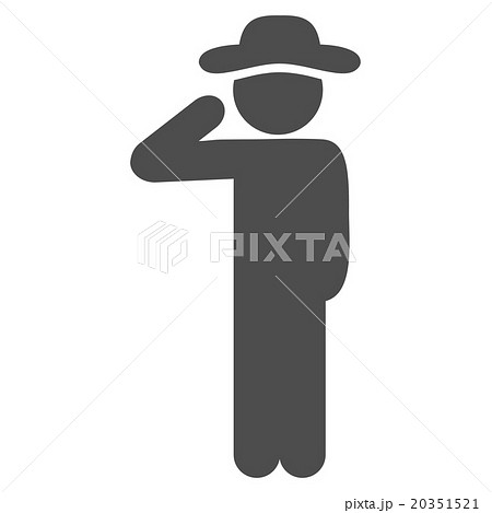 Human Figure Salute Iconのイラスト素材 [20351521] - PIXTA