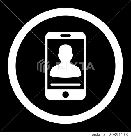 Mobile Contact Rounded Vector Iconのイラスト素材 [20391138] - PIXTA