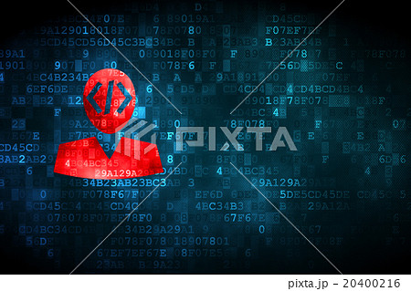 Software concept: Programmer on digital backgroundのイラスト素材 [20400216] - PIXTA