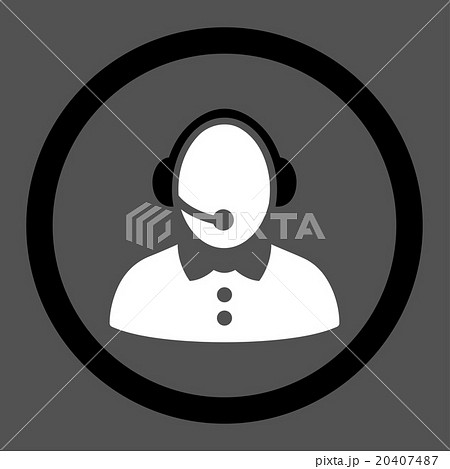 Call Center Lady Circled Vector Iconのイラスト素材 [20407487] - PIXTA