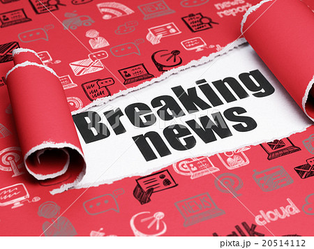 News concept: black text Breaking News under theのイラスト素材 [20514112] - PIXTA