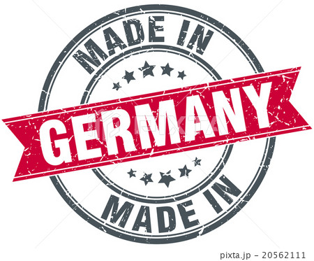 made in Germany red round vintage stampのイラスト素材 [20562111] - PIXTA
