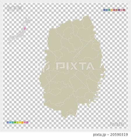 Iwate Prefecture Map - Stock Illustration [20590319] - PIXTA