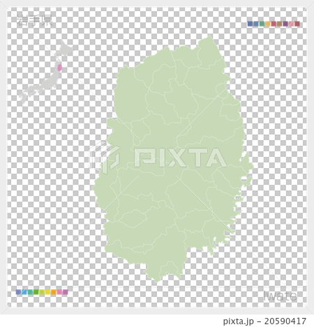 Iwate Prefecture Map - Stock Illustration [20590417] - PIXTA