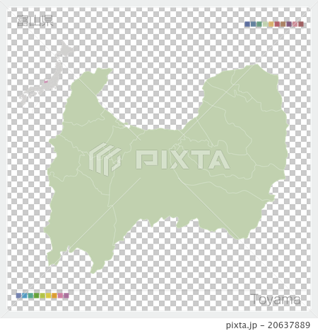 Map of Toyama Prefecture - Stock Illustration [20637889] - PIXTA