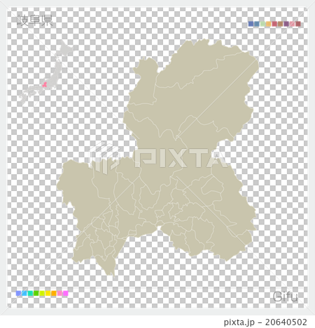 Map of Gifu Prefecture - Stock Illustration [20640502] - PIXTA