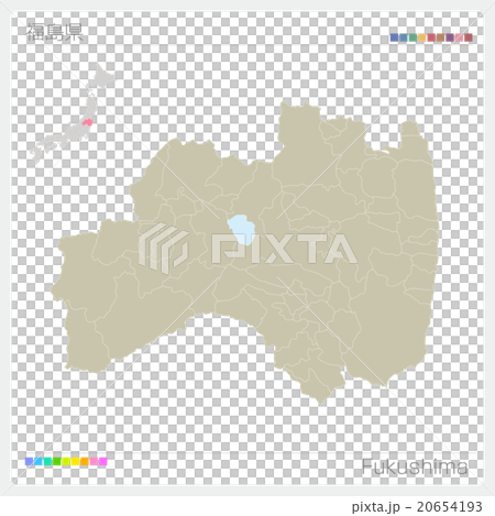Map of Fukushima Prefecture - Stock Illustration [20654193] - PIXTA