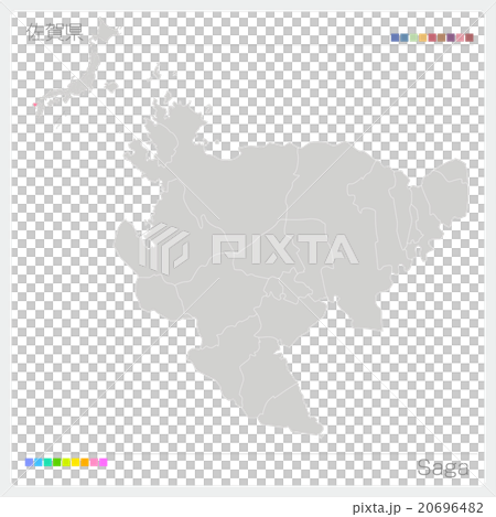 Map of Saga Prefecture - Stock Illustration [20696482] - PIXTA