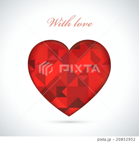 simple red heart sharpのイラスト素材 [20852952] - PIXTA