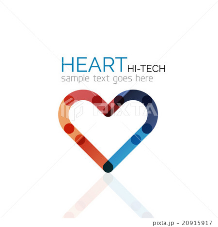 Logo love heart, abstract linear geometricのイラスト素材 [20915917] - PIXTA