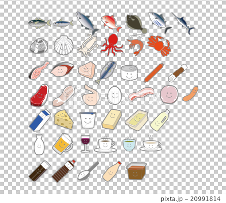 Food classification icon (face) Fish and... - Stock Illustration ...