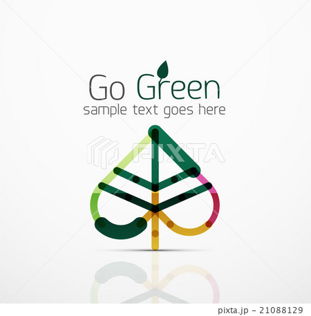 Vector abstract logo idea, eco leaf, nature plantのイラスト素材 [21088129] - PIXTA