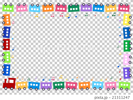 Train frame like a colorful toy - Stock Illustration [21311247] - PIXTA