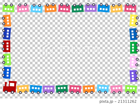 Train frame like a colorful toy - Stock Illustration [21311262] - PIXTA