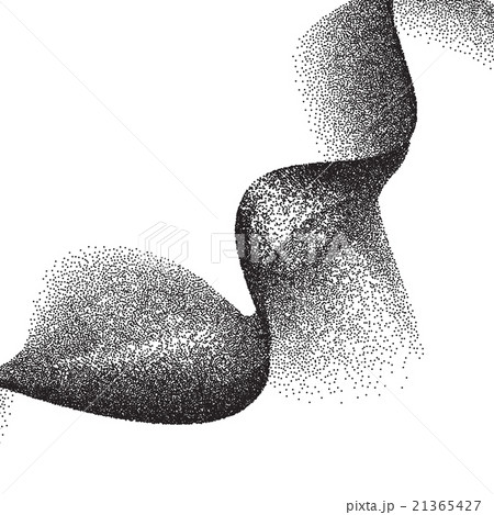 Abstract background with wave of scattered dotsのイラスト素材 [21365427] - PIXTA