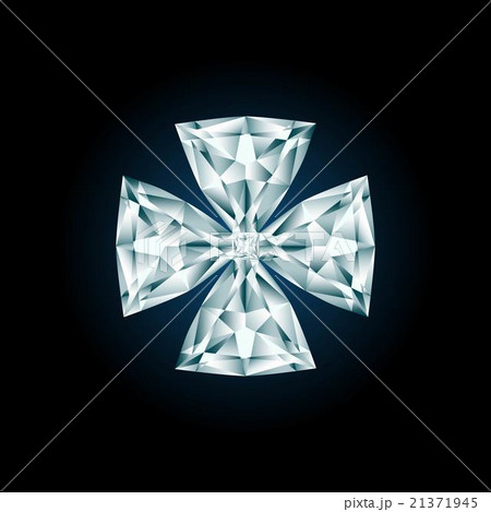 Diamond cross sign on black backgroundのイラスト素材 [21371945] - PIXTA