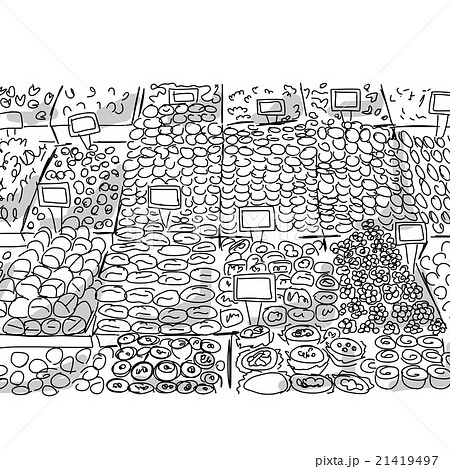 Oriental bazaar, sketch for your designのイラスト素材 [21419497] - PIXTA