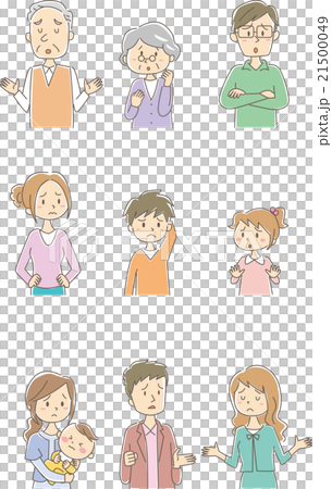 Family facial expression - Stock Illustration [21500049] - PIXTA