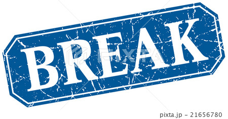 break blue square vintage grunge isolated signのイラスト素材 [21656780] - PIXTA