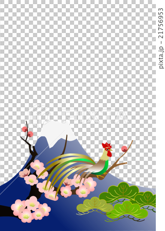 Post card template Japanese style rooster year... - Stock Illustration ...