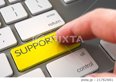 Support on Keyboard Key Concept.のイラスト素材 [21762881] - PIXTA
