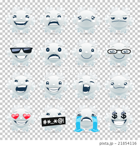 Funny Snowflake Emojis-插圖素材 [21854116] - PIXTA圖庫