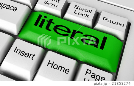 literal word on keyboard buttonのイラスト素材 [21855274] - PIXTA
