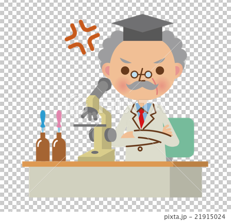 Dr. · scholar of microscope and angry facial... - Stock Illustration ...