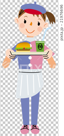 Working people Fast food clerks - Stock Illustration [21976696] - PIXTA