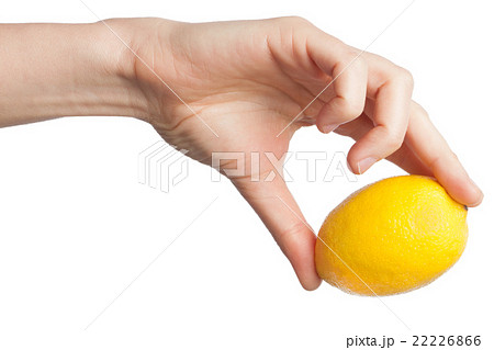 Women's hand with lemonの写真素材 [22226866] - PIXTA
