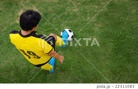 Top View Of Football Player.の写真素材 [22311083] - PIXTA