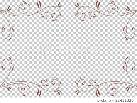 Brown vine simple frame - Stock Illustration [22431326] - PIXTA