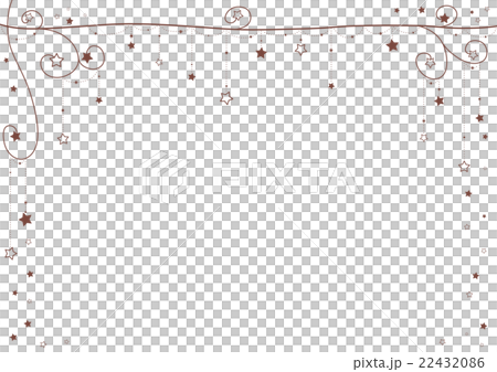 Brown star ornament frame - Stock Illustration [22432086] - PIXTA
