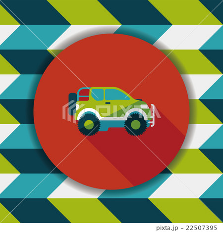 Transportation Sports Utility Vehicle flat icon...のイラスト素材 [22507395 ...